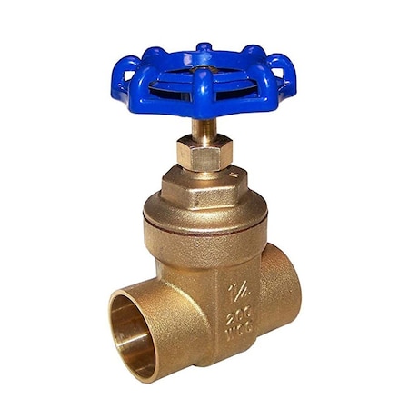 Thrifco Plumbing 1-1/2 Inch CXC Brass Gate Valve, No Lead 6418017 | Zoro