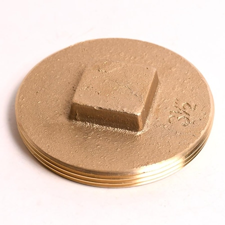 Thrifco Plumbing 3 1/2 Brass Square Head Clean Out Plug 6744294 | Zoro