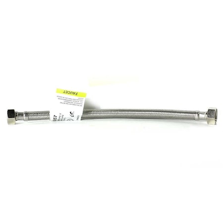 Thrifco Plumbing 1/2 Inch FIP x 1/2 Inch FIP x 12 Inch Long Stainless ...