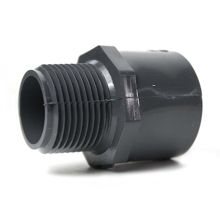 Thrifco Plumbing 2 Inch Slip x Threaded PVC Male Adapter SCH 80 8213196 ...