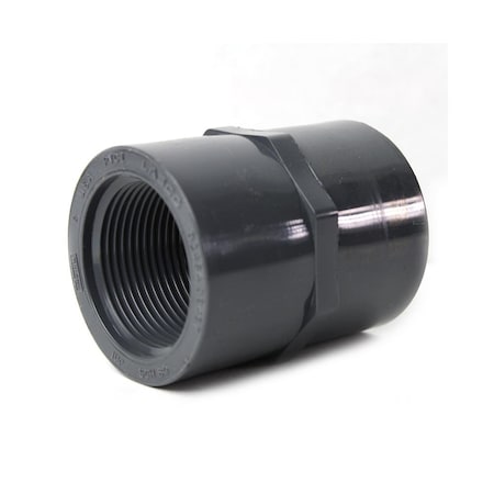 Thrifco Plumbing 2 Inch Threaded x Threaded PVC Coupling SCH 80 8213774 ...