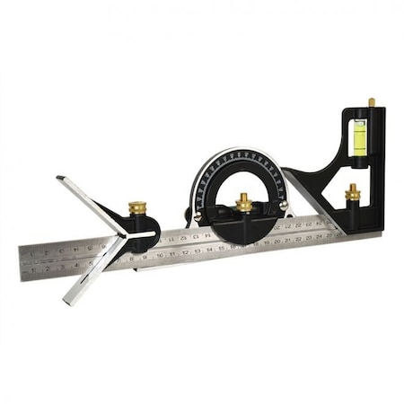 Big Horn 12-Inch Combination Square Set with Protractor 19571 | Zoro