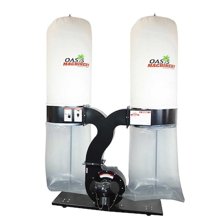 Oasis Machinery Heavy Duty 5 HP Wood Dust Collector DC5000 | Zoro