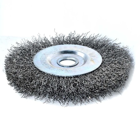 Superior Steel 6" Wire Wheel 1/2" Bore Coarse - 6000 RPM S1804 | Zoro