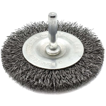 Superior Steel 2" Wire Wheel 1/4" Shank - Coarse Crimped Wire 4500 RPM ...