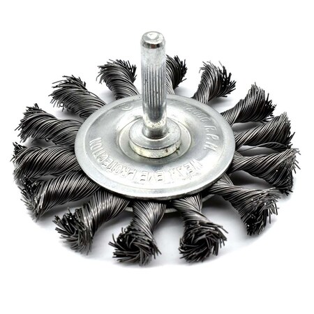 Superior Steel 3" Wire Wheel 1/4" Shank - Knotted Wire 20,000 RPM S1867 ...