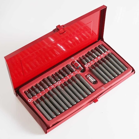 Superior Steel 40PC HEX, SPLINE & TORX Bit Set with 1/2 Inch & 3/8 Inch ...