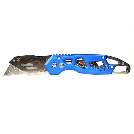 Superior Steel Folding Box Cutter with Belt Clip, Easy Release Button ...