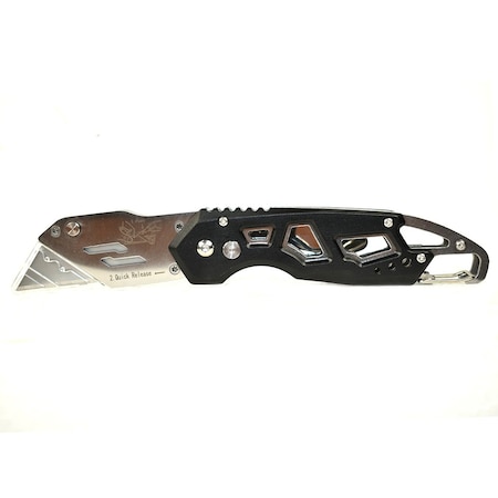 Superior Steel Folding Box Cutter with Belt Clip, Easy Release Button ...