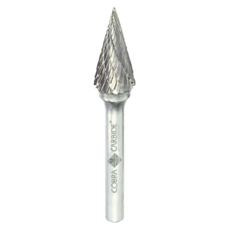 Cobra Carbide Carbide Burr, Double Cut Shape M Included Angle 22° Reg ...