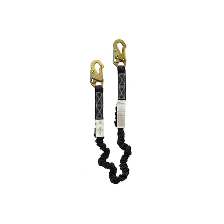 Super Anchor Safety 6' Flex Lanyard + 2 Snaphooks 6501 | Zoro