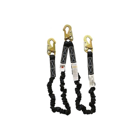 Super Anchor Safety 6' Double Leg Flex Lanyard + 3 Snaphooks 6503 | Zoro