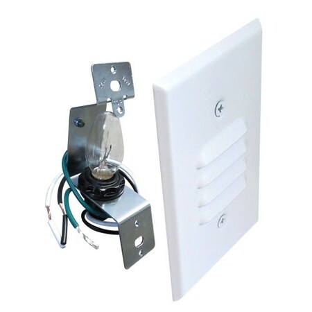 Elco Lighting Incandescent Vertical Mini Step Light with Angled Louver ...