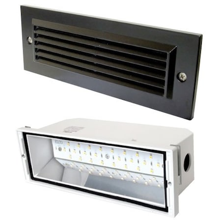 Elco Lighting LED Brick Light with Angled Louver ELST81B | Zoro