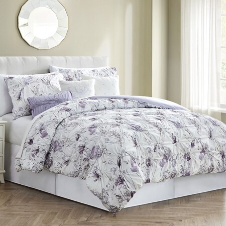 Modern Threads 6 piece print w/ruching comforter sets Magnolia King ...