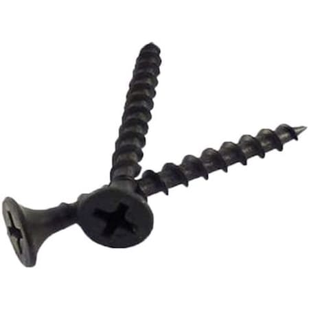 Woodpro Fasteners Drywall Screw, #6 x 1-1/4 in, Steel, Flat Head ...
