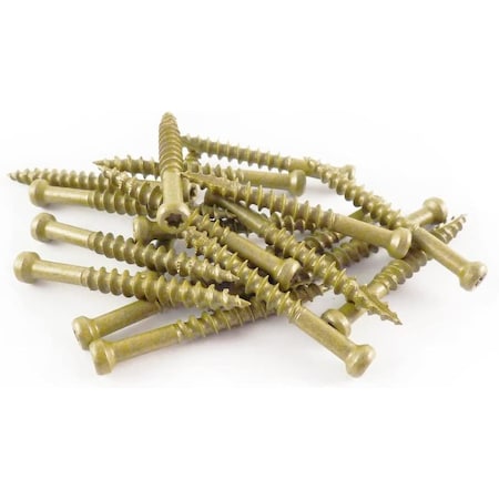 Woodpro Wood Screw, #7, 1-1/2 in, Gold Steel Trim Head Torx Drive, 1 PK ...