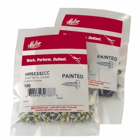 Malco Zip-in Self Piercing Sheet Metal Screws 1000 pack HW7X1/2ZWT | Zoro