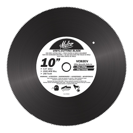 Malco VCB2 EV 10 in. Vinyl Siding & Fencing Cutting Circular Saw Blade ...