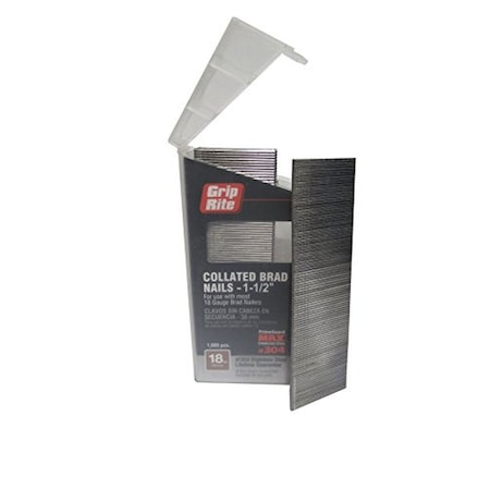 GRIP RITE 1-1/2 In. X 18-Gauge 304 Stainless Steel Brad Nails (1000 ...