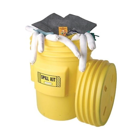 Absorbents Midwest Oil Only Spill Kit in 95 Gallon Overpack Drum 16310 ...