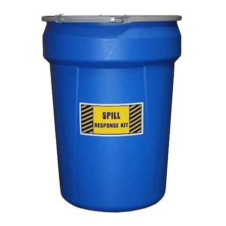 Absorbents Midwest HazMat Spill Kit in 30 Gallon Blue Drum with Lever ...