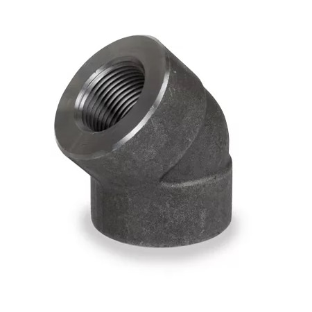 Smith-Cooper Thrd 45 Elbow, Forged, 3000, 3/8" 4308000504 | Zoro