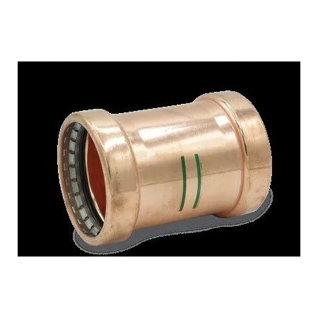 Smith-Cooper Copper Coupling, 1/2 in. Press x 1/2 in. Press, EPDM ...
