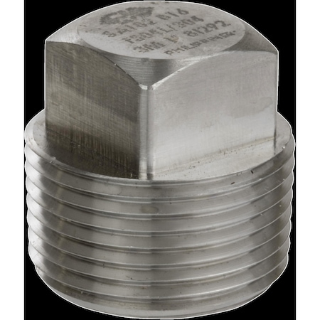 Smith-Cooper Thrd SQ Plug, 3M, 316/L, 1/2" 4307002156 | Zoro