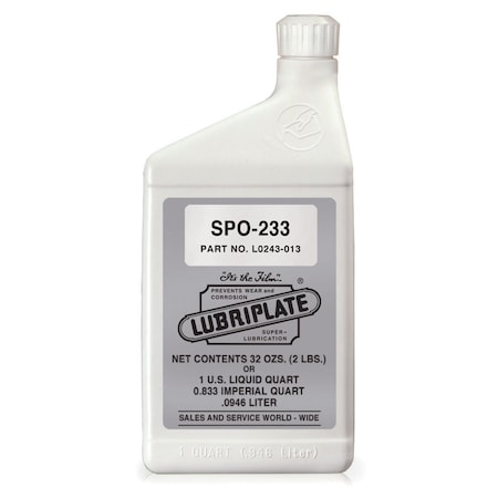 Lubriplate Spo-233, 12/2 Lb Btls, Iso-100 Tacky Fluid For Way And ...