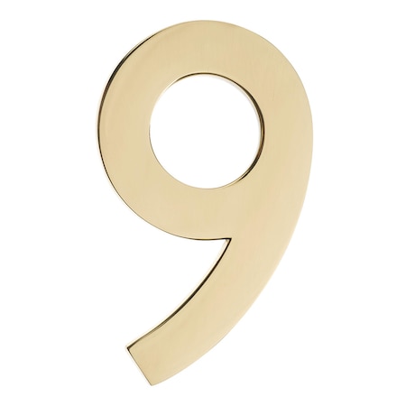 Architectural Mailboxes Brass 4 inch Floating House Number Polished ...