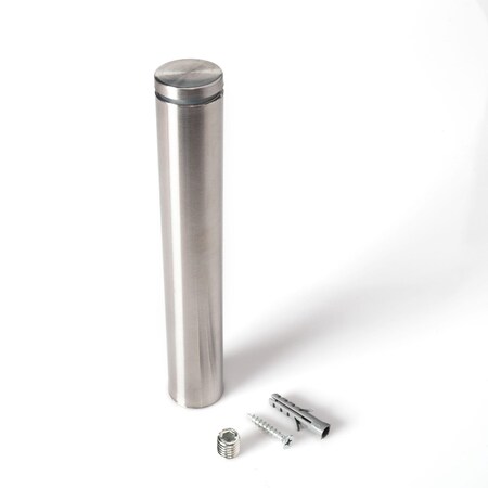 Outwater Round Standoffs, 6 in Bd L, Stainless Steel Brushed, 1 in OD ...