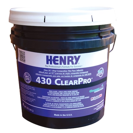 Henry Henry 430 GL ClearPro Thin Spread Floor Tile Adhesive 4 GAL 430 4 ...