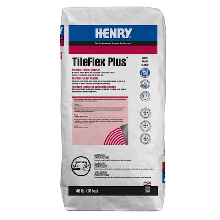 Henry 25 lb. 527 TileFlex Plus Flexible Thinset Mortar - White Henry ...