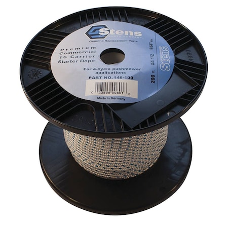 Stens Solid Braid Starter Rope No 4 1/2 Solid Braid, 146-100 200' 146 ...
