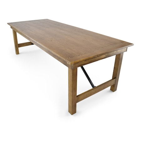 Atlas Commercial Products 8 Ft. x 40" Solid Pine Folding Farm Table FT8 ...