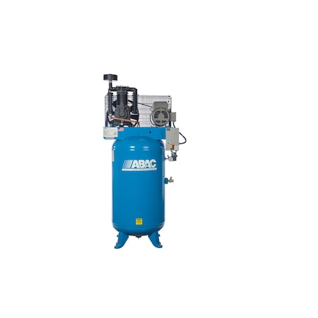Abac 7.5 HP 230 Volt Three Phase Two Stage 80 Gallon Vertical Air ...
