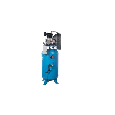 Abac Fullly Featured IRONMAN 5 HP 230 V, 3 Phase Two Stage Cast Iron 80 ...