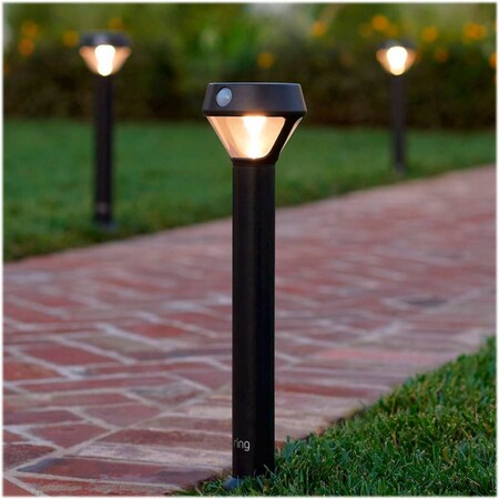 Ring Solar Powered Smart Lighting Pathlight, Black (B07YPB8TBS) | Zoro
