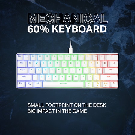 Deltaco Gaming Mini-Mechanical Keyboard, 60% US Layout, RGB, Red ...