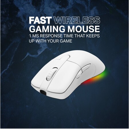 Deltaco Gaming Wireless Gaming Mouse, 16,000 DPI, 46h Battery Life, 2 ...
