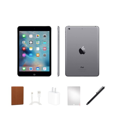 Apple Refurbished iPad Mini 2 16GB Bundle, Black IPADM2B16-BUNDLE | Zoro