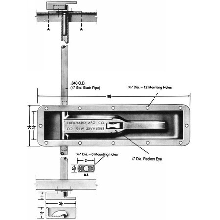 Eberhard Manufacturing Co Lk.Pkg.-Thin Door W/Water Seal EMC 5663 ZN | Zoro