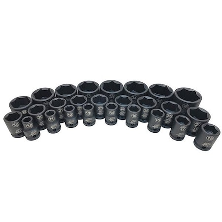 Atd Tools ATD 26-Piece 1/2-inch Drive 6 Point Metric Standard Impact ...
