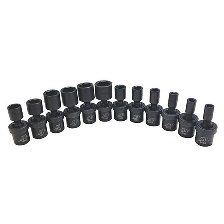 Atd Tools ATD 12-Piece 1/4-inch Drive 6 Point Metric Standard Universal ...