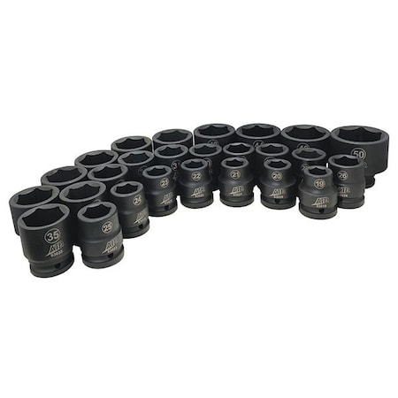 Atd Tools ATD 26-Piece 3/4-inch Drive 6 Point Metric Impact Socket Set ...