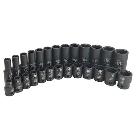 Atd Tools ATD 26-Piece 3/8-Inch Drive 6 Point Metric Standard and Deep ...
