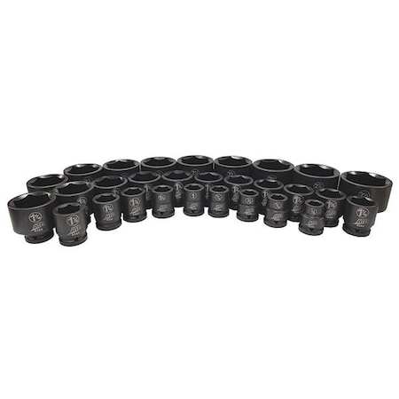 Atd Tools ATD 29-Piece 3/4-inch Drive 6 Point SAE Impact Socket Set ...