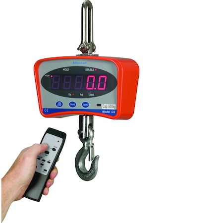 Brecknell CS2000 Crane Scale, 2,000 x 1 lb / 1000 x 0.5 kg w/remote ...