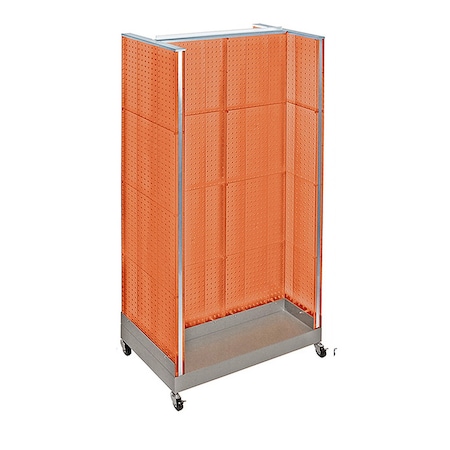 Azar Displays H-Unit Pegboard Floor Display on Wheeled Base 700432-ORG ...